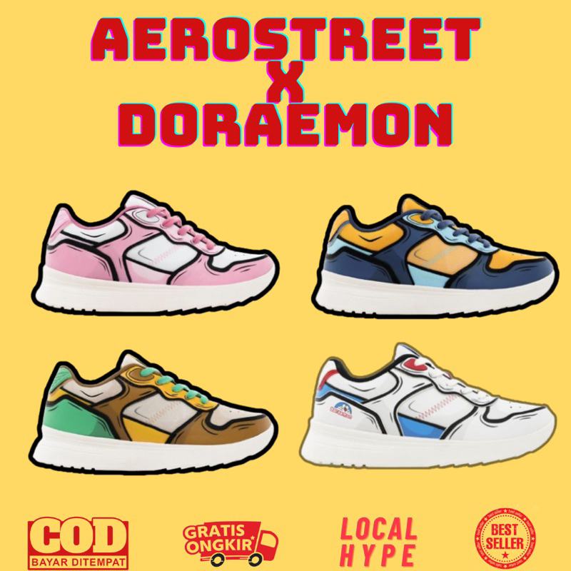 Jual [OFFICIAL] AEROSTREET X DORAEMON LISENCED | Shopee Indonesia