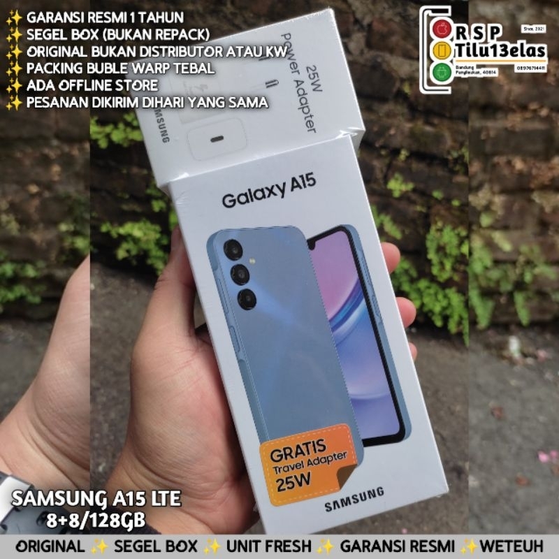 Jual SAMSUNG A15 4G 8+8/128GB GARANSI RESMI SEGEL BOX | Shopee Indonesia