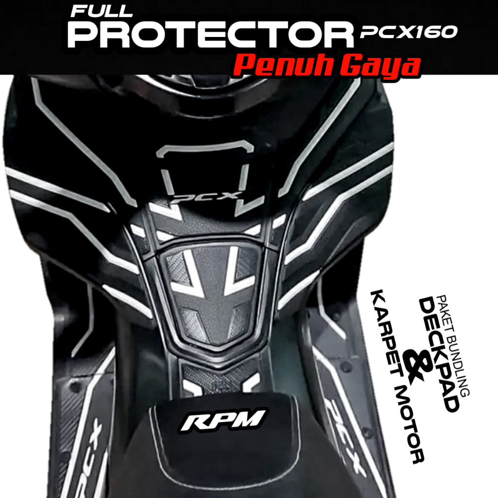 Jual 1 set Deckpad PCX 160 - Injakan Pcx 160 Body Protector Motif ...