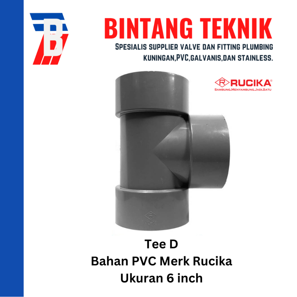Jual Tee 6" inch PVC Rucika D (Tipis) | Shopee Indonesia