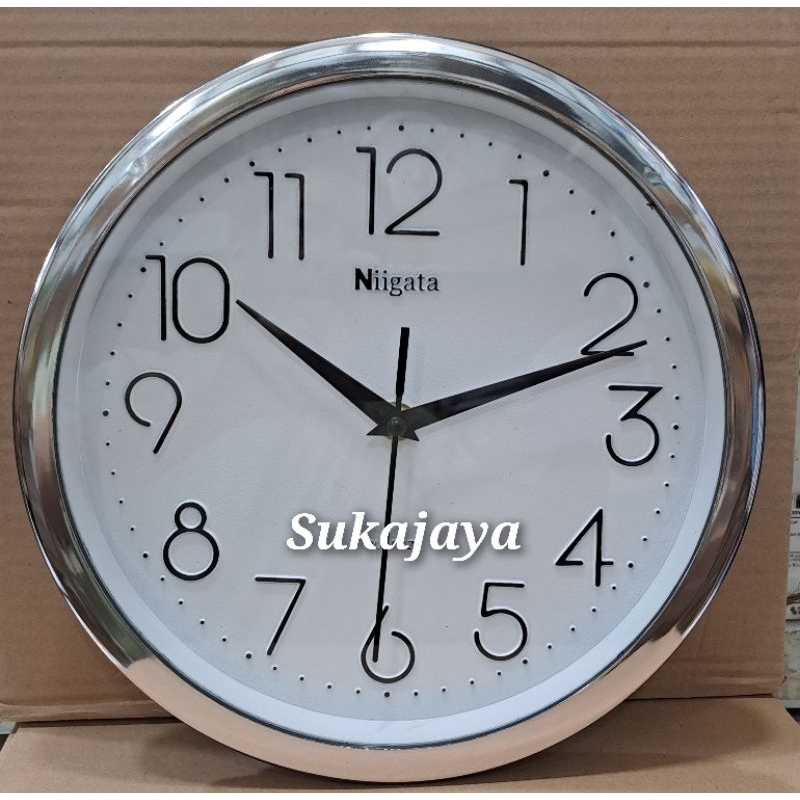 Jual jam dinding polos angka timbul murah bagus nigata 261 | Shopee ...