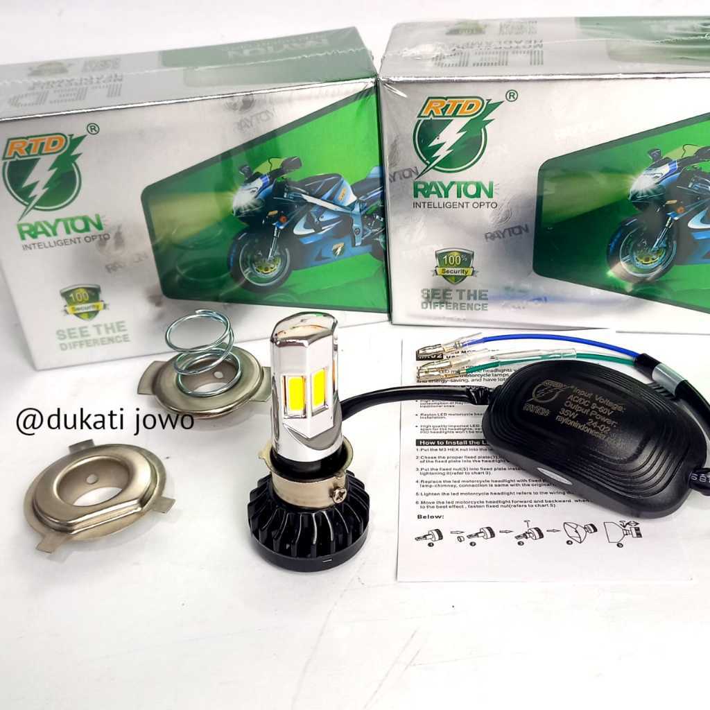 Jual LAMPU RTD DOP LED RTD M02E 6 SISI MATA 100% ORI RTD DC H6 H4 35W | Shopee Indonesia