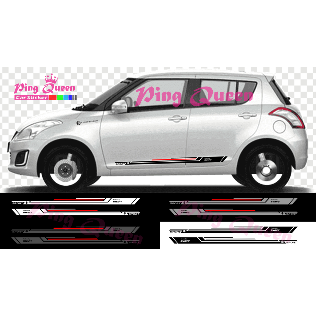 Jual STICKER LIST BODY SAMPING SWIFT MOTIF TERBARU CUTTING STIKER MOBIL ...