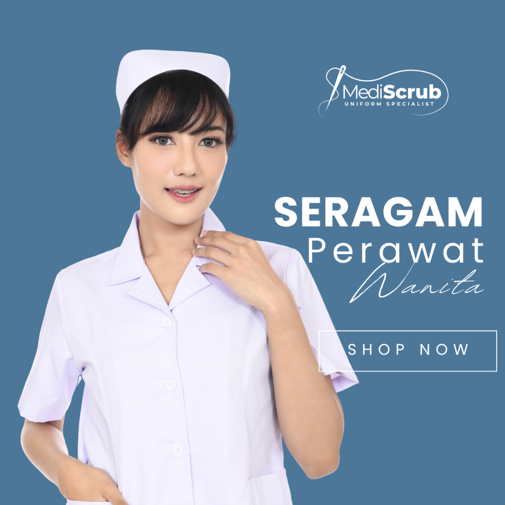 Jual Mediscrub - Baju Dinas Perawat Kerah Rever Seragam Dokter Nakes ...