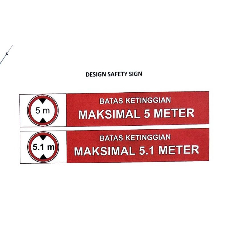 Jual safety sign petunjuk arah stiker sign custom batas ketinggian ...