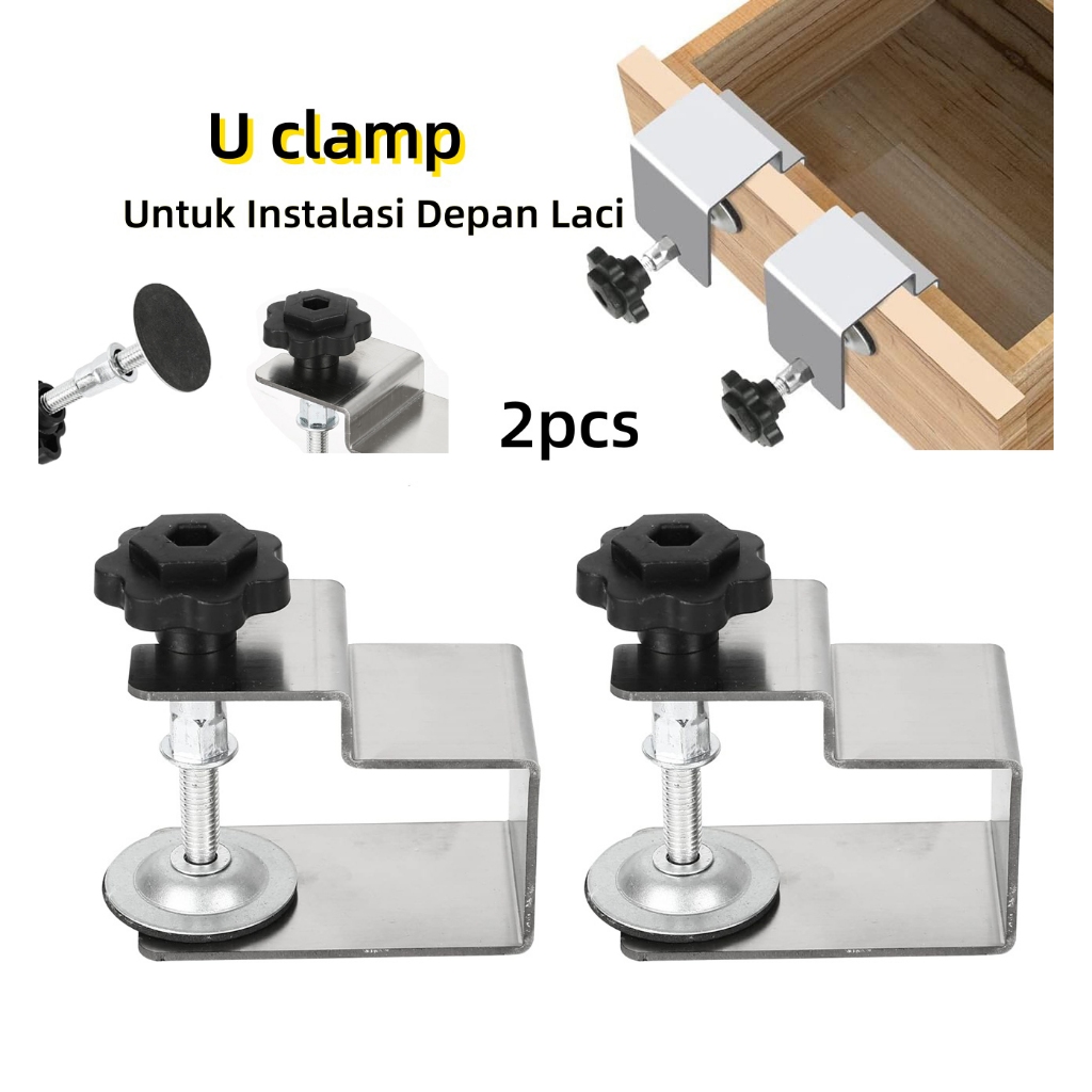 Jual 2PCS Klip Laci Stainless Klem C Clamp Klem Penjepit Laci Untuk ...