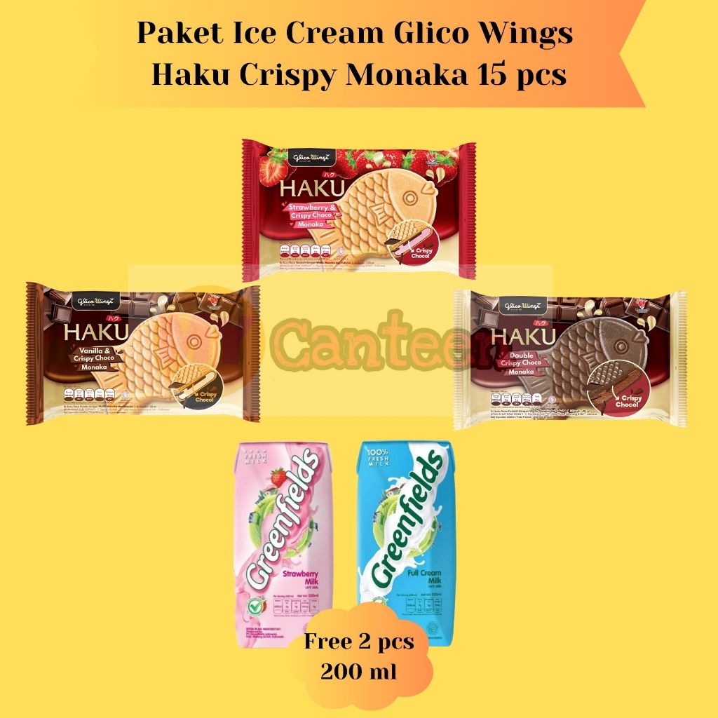 Jual Paket es krim glico Haku crispy monaka isi 15 pcs | Shopee Indonesia