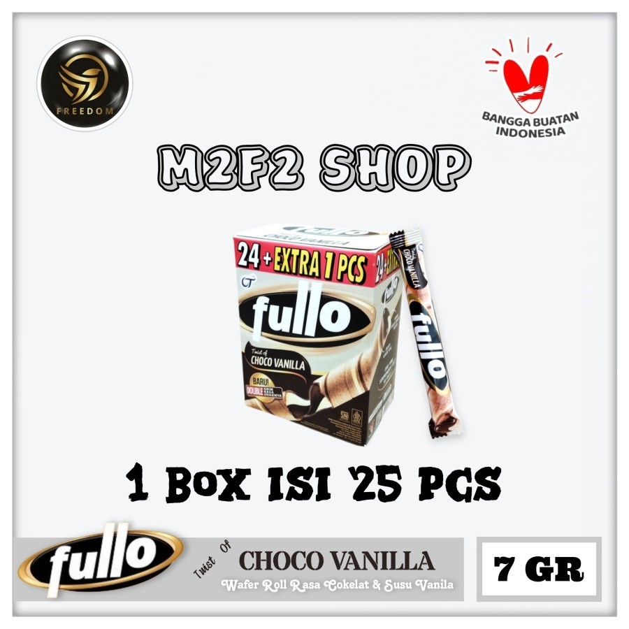Jual Fullo Stick Roll Twist Of Choco Vanilla Milk | Wafer Stik Krim ...