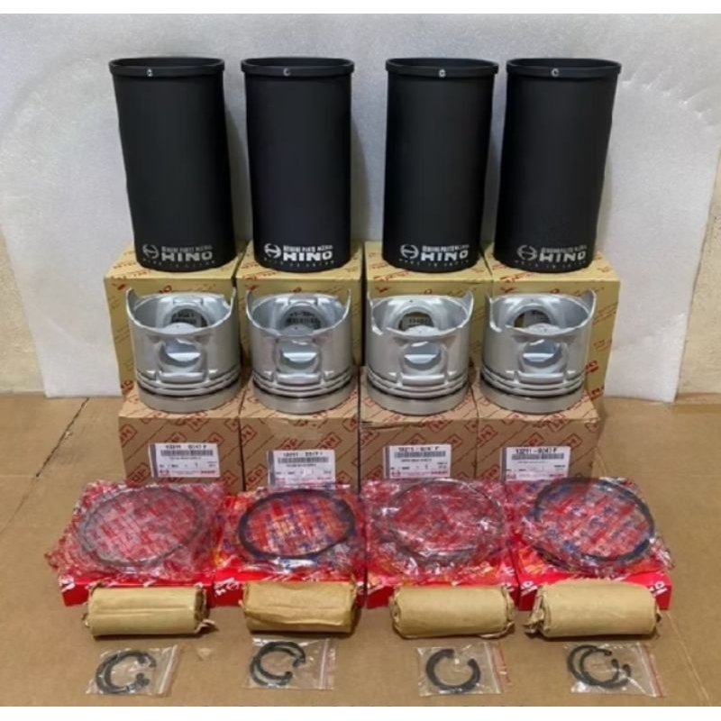 Jual LINER KIT SET STD W04D HINO DUTRO 130HT/130HD PISTON. LINER. RING PISTON FULL SET | Shopee ...