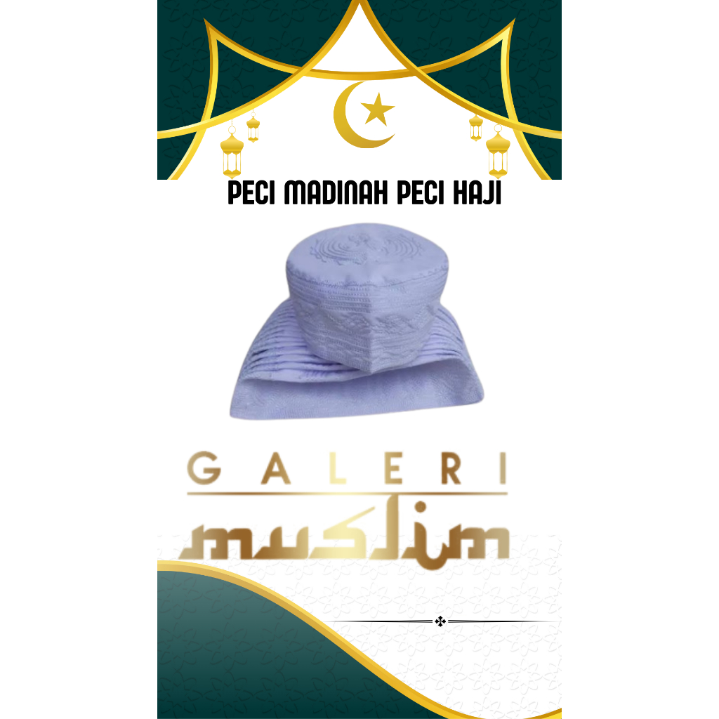Jual Peci Madinah / Peci Haji putih/hitam / peci putih al madinah ...