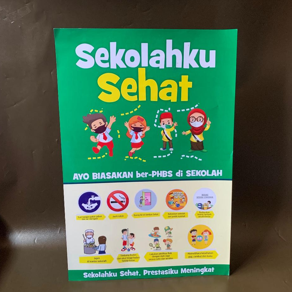 Jual Poster Sekolahku Sehat | Poster PHBS di Sekolah | Poster Edukasi ...