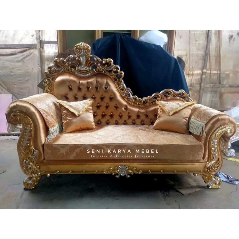Jual Sofa Ukir Gold Jati, Kursi Sofa Ukir Jati Jepara | Shopee Indonesia