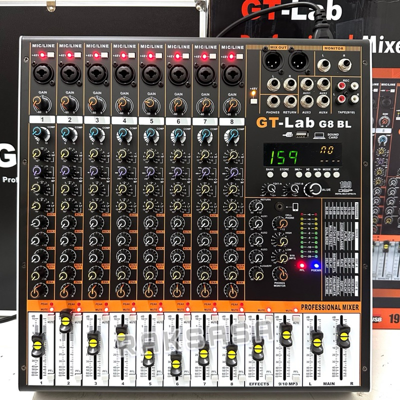Jual Mixer GT LAB 8 channel G8BL g8 bl original rdw | Shopee Indonesia