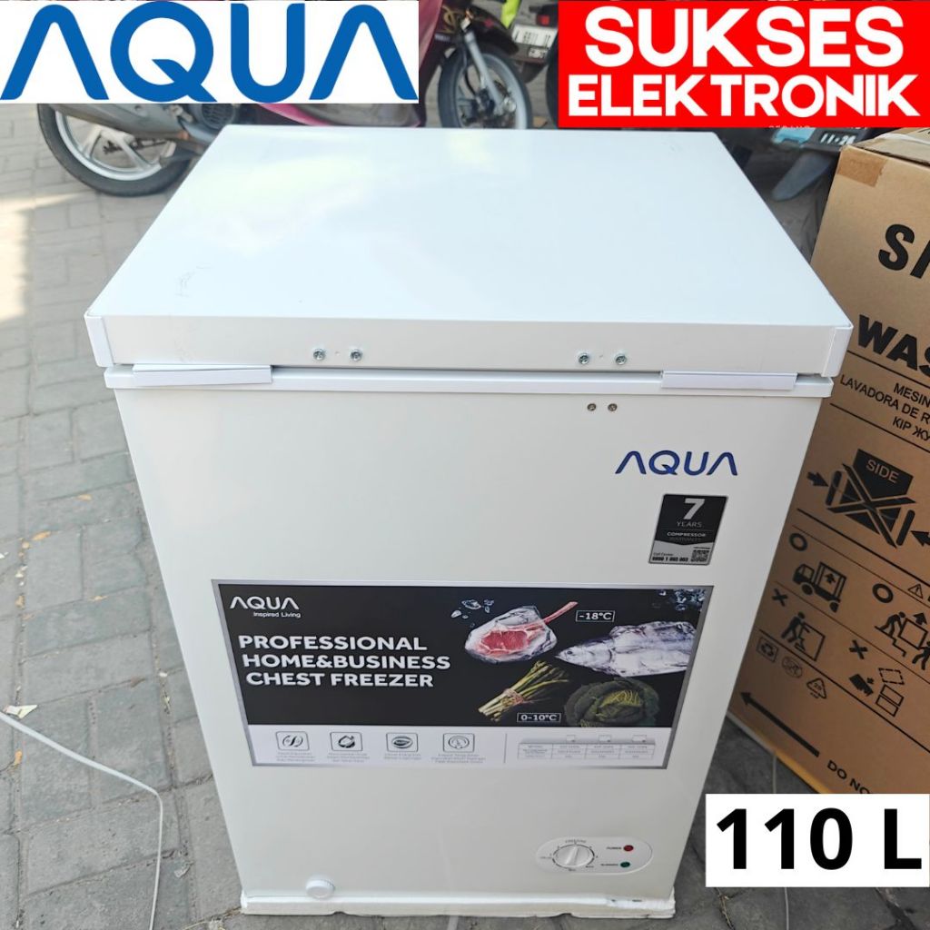 Jual FREEZER BOX AQUA 110L AQF-110FA 110FA PEMBEKU ES DAGING KOTAK ...