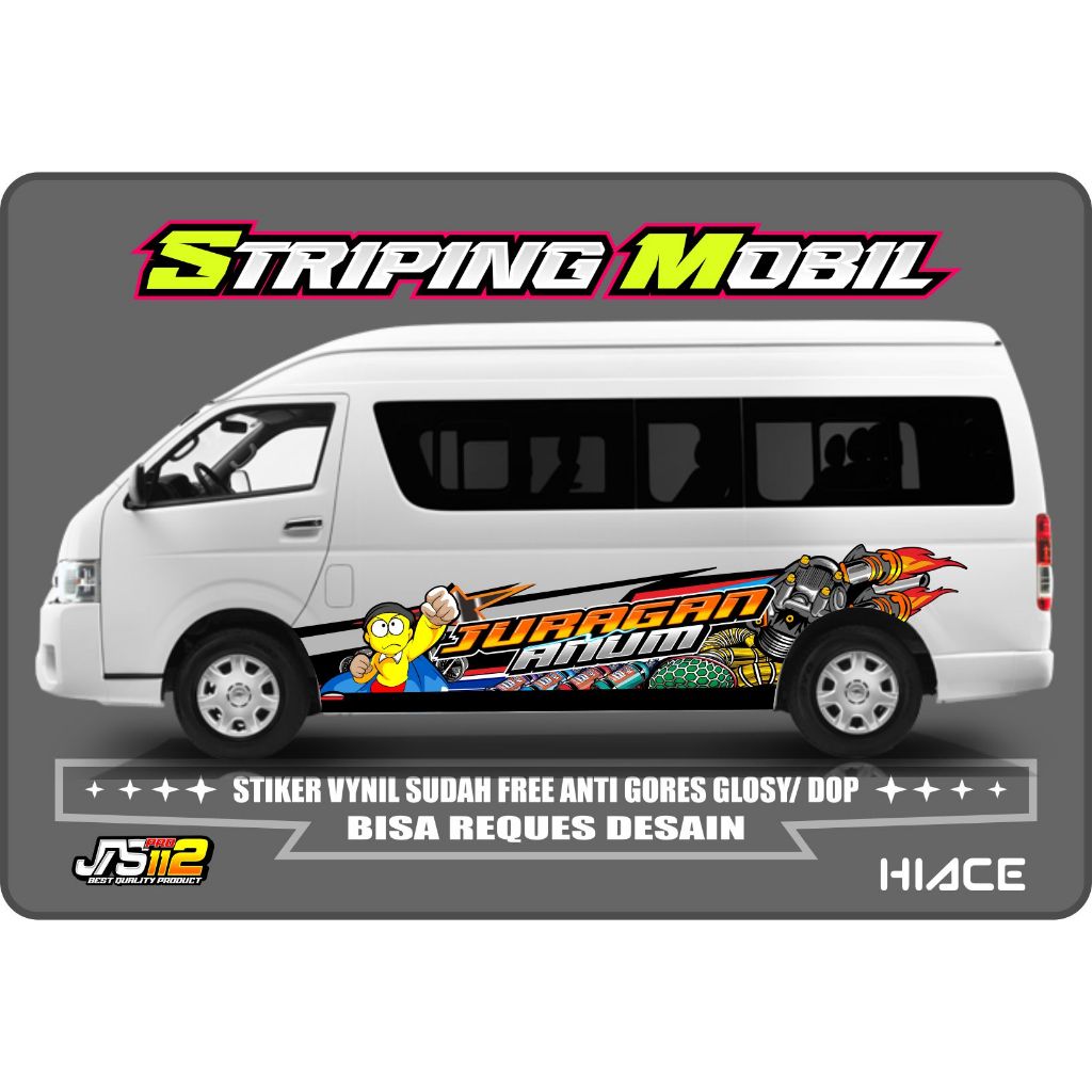 Jual DECAL MOBIL TOYOTA HIACE LIVERY MOBIL HIACE STIKER MOBIL TRAVEL ...