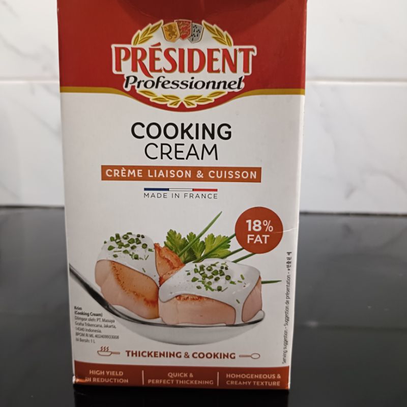 Jual President Cooking Cream 1 Liter | Shopee Indonesia