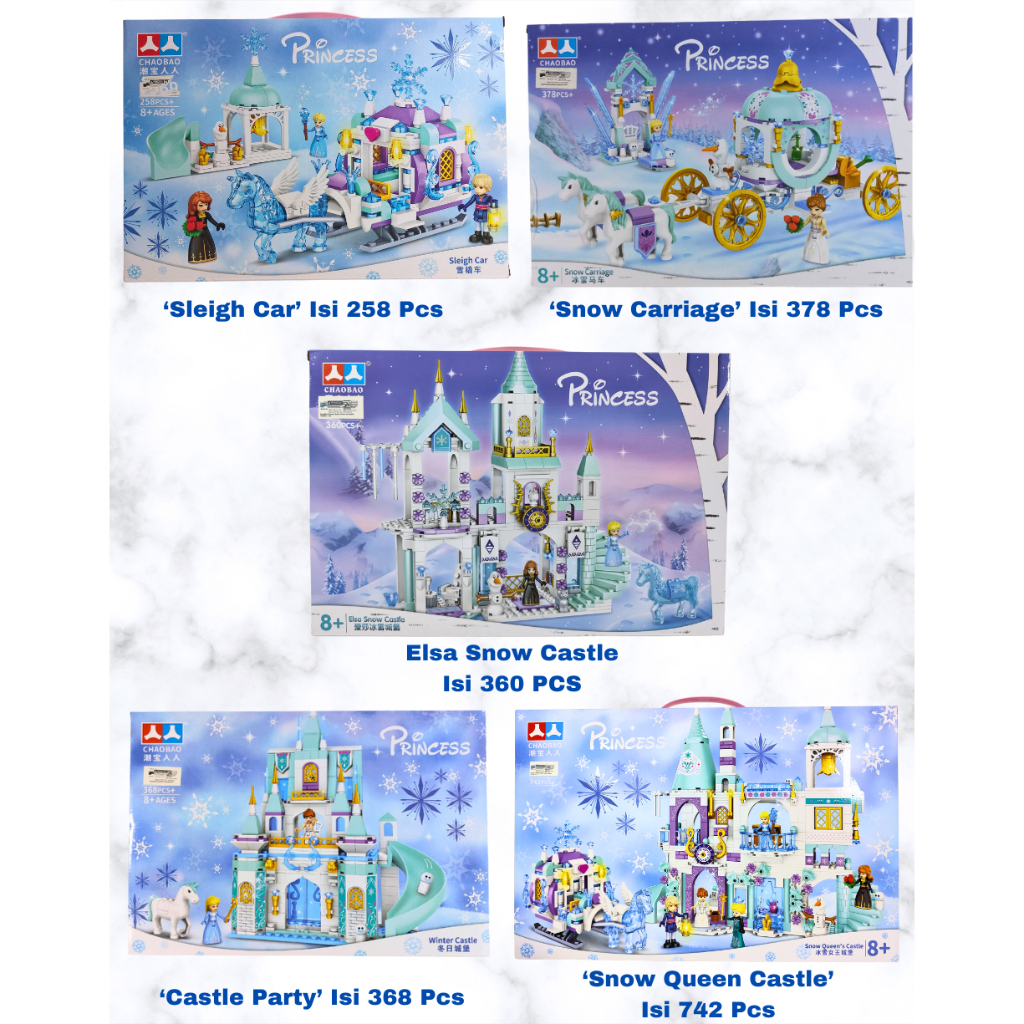 Jual Mainan Edukasi Balok Bricks Frozen Princess Chaobao | Shopee Indonesia