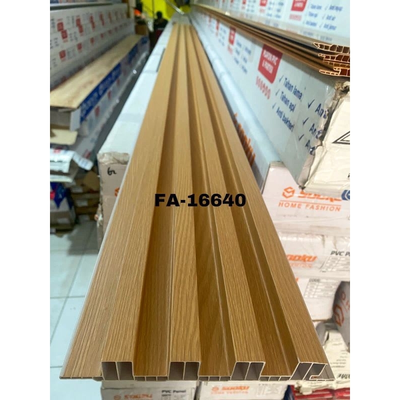 Jual WPC Wood Panel Bahan UPVC/Full PVC Serat Kayu Cokelat Muda Alfafon ...