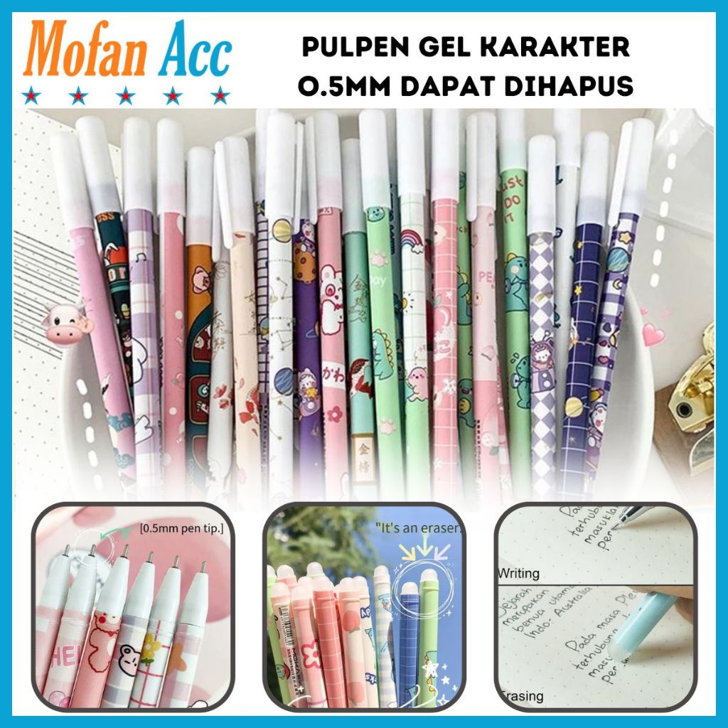 Jual Pulpen Gel Karakter 0.5mm Dapat Dihapus / Ballpoint Ajaib Unik ...