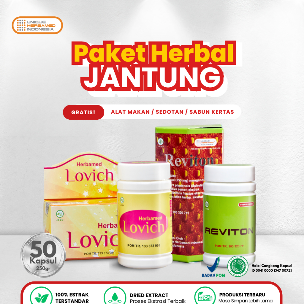 Jual Paket Bundling Obat Jantung Lovich Reviton | Shopee Indonesia