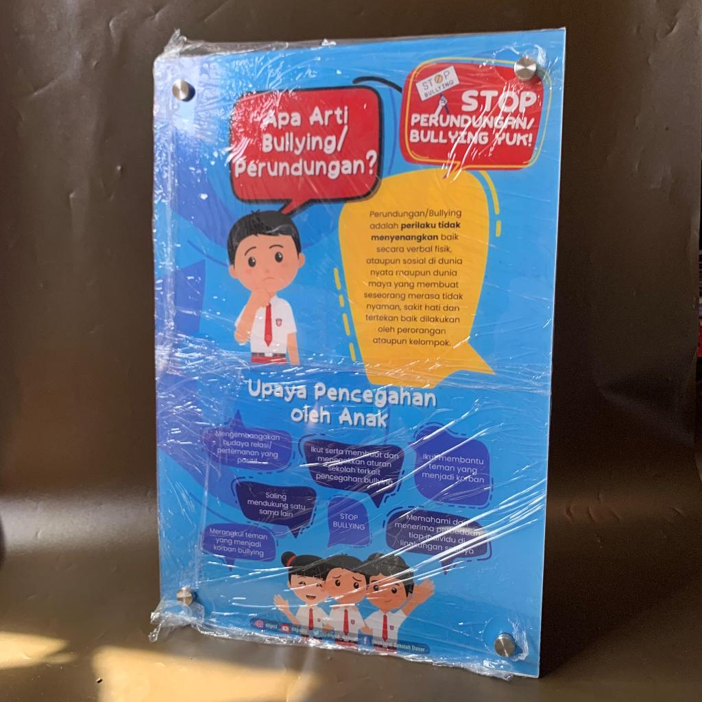 Jual Poster Akrilik Stop Bullying | Akrilik Edukasi Sekolah | Papan Akrilik Apa itu Perundungan ...
