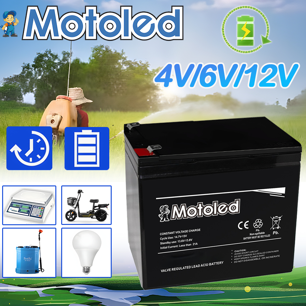 Jual MOTOLED Aki Battery 4V 6V/ 12V / aki tangki semprot/aki mobil ...