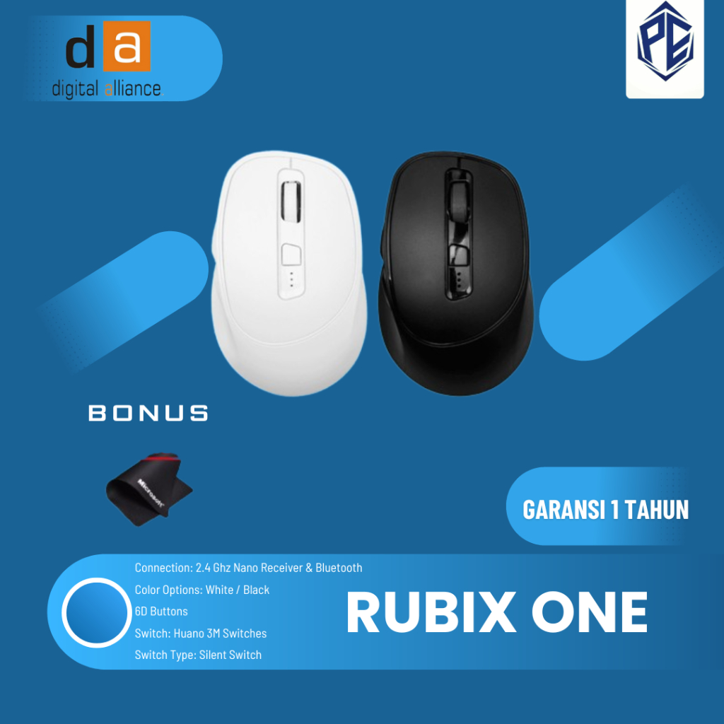 Jual Digital Alliance / DA Rubix One Wireless Office Bluetooth Mouse ...