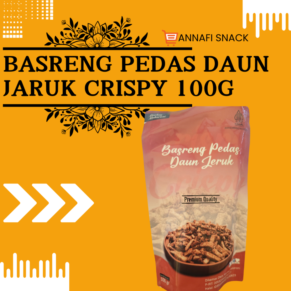 Jual BASRENG PEDAS DAUN JERUK CRISPY 100 GRAM // MARKAS MAKRONI ...