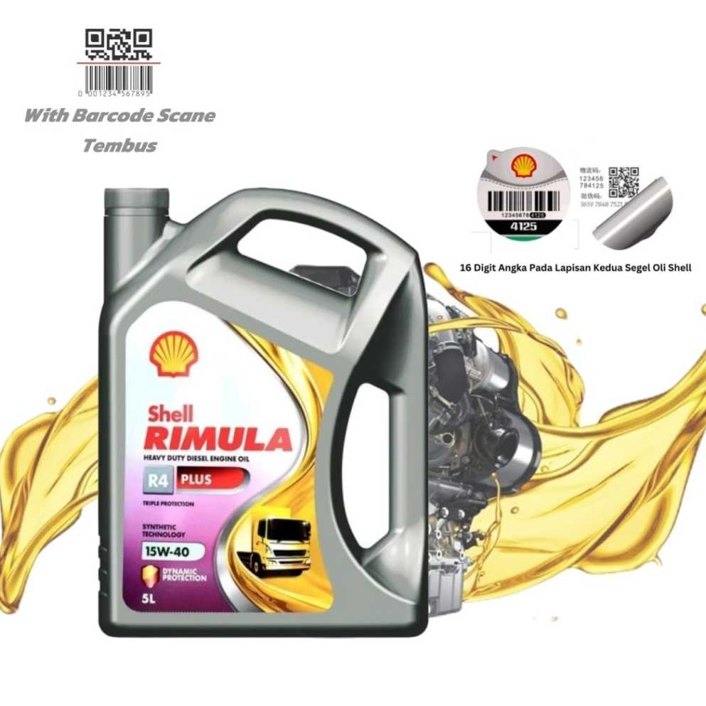 Jual SHELL Rimula R4 Plus R4 X 15W-40 15W40 Liter Original 100% ...