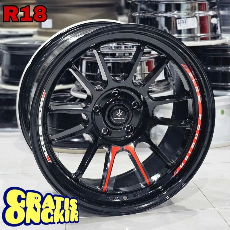 Jual Velg mobil racing R18 VENOM VERDE FLOW FORMING LEBAR 9 velg mobil ...