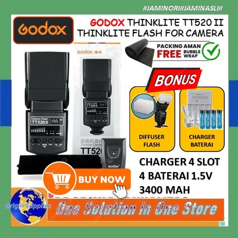 Jual GODOX TT520 II Camera Flash Digital Flash Professional Speedlite ...