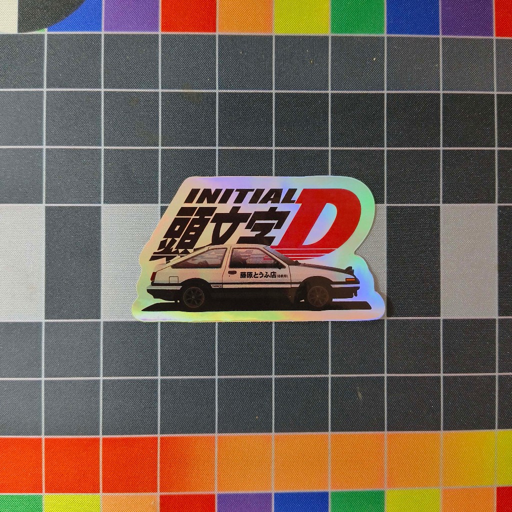 Jual INITIAL D HOLOGRAM STICKER 01 | Hologram Sticker Laminasi anti air ...