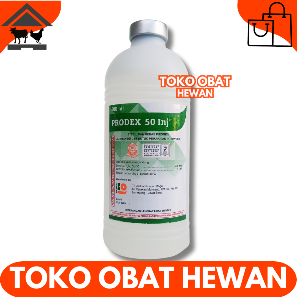 Jual PRO DEX INJ 500ML VADCO - Dextrose Hewan Energy Instan untuk Ketosis Pada Hewan Sapi ...