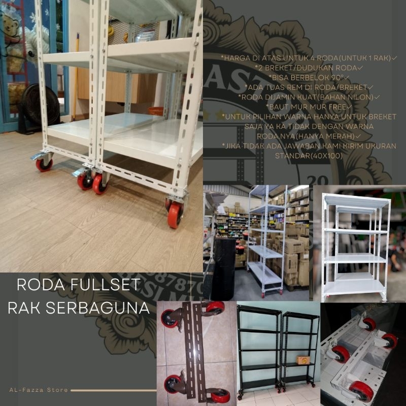 Jual Roda & Breket Untuk Semua Ukuran Rak Tinggal Pasang | Shopee Indonesia