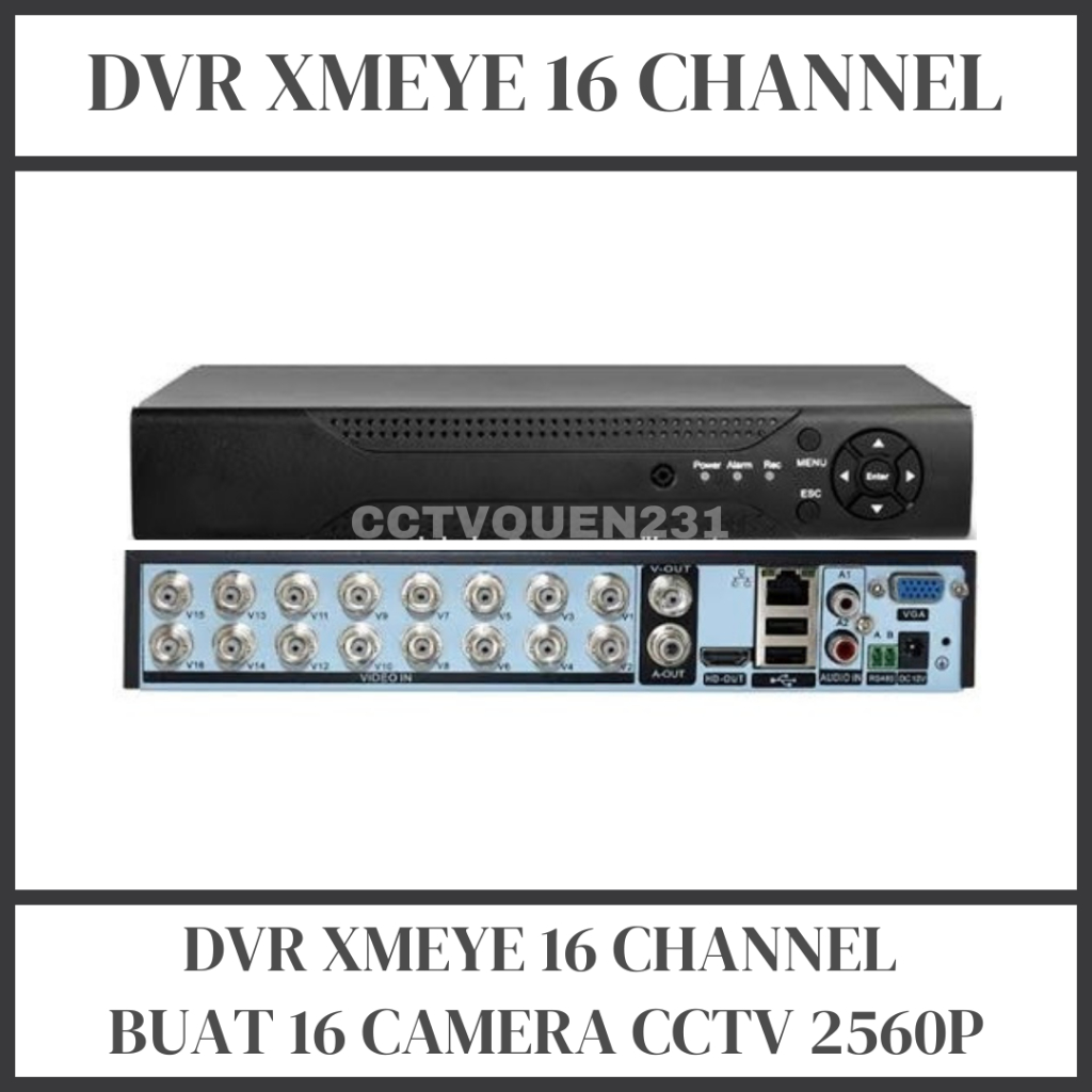 Jual DVR XMEYE 16 CHANNEL 16 PORT 5 IN 1 HYBRID 2560P 4K | Shopee Indonesia