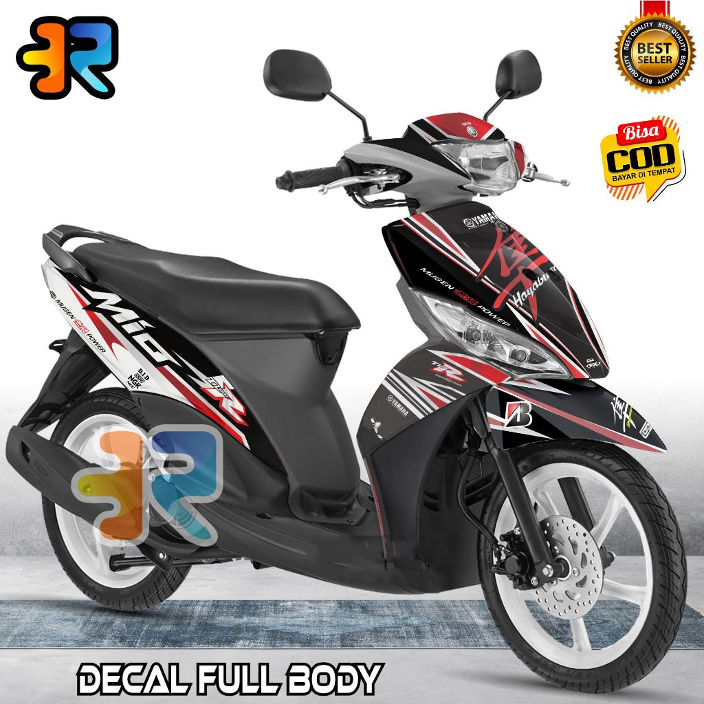 Jual Stiker Decal Mio J Full Body Variasi Desain Black Hayabusa ...