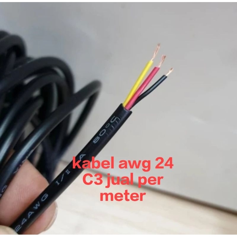Jual Kabel AWG 24 isi 3 Kabel AWG24 C3 Kabel 24 AWG 3 jalur jual per 1meter | Shopee Indonesia