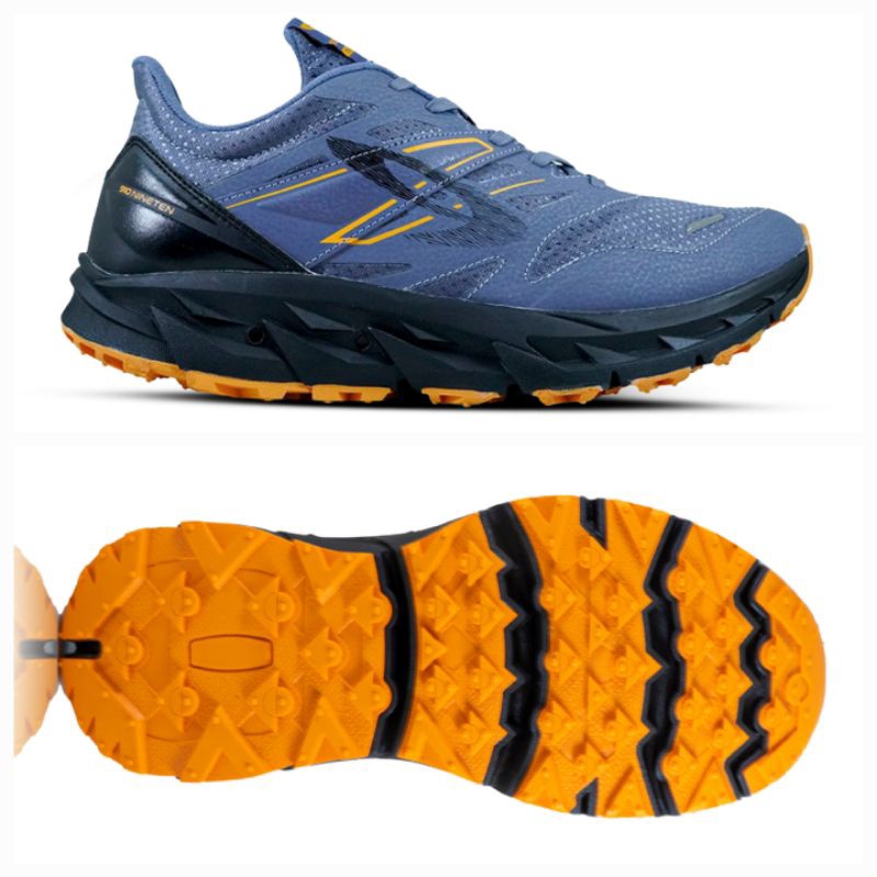 Jual 910 Nineten Yuza Evo Abu Tua Hitam Jingga Sepatu Trail Running 910 ...