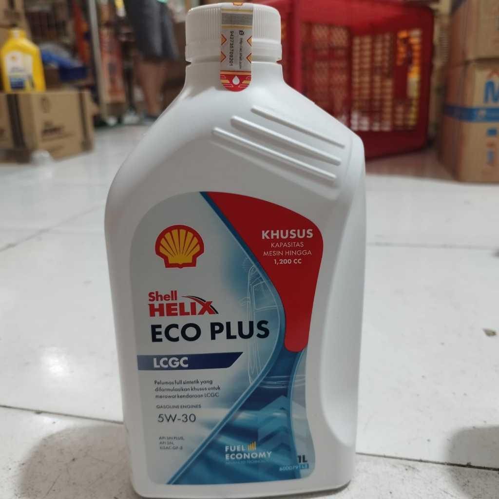 Jual oli mesin shell helix eco plus 5w-30 1Liter . barcode tembus ...