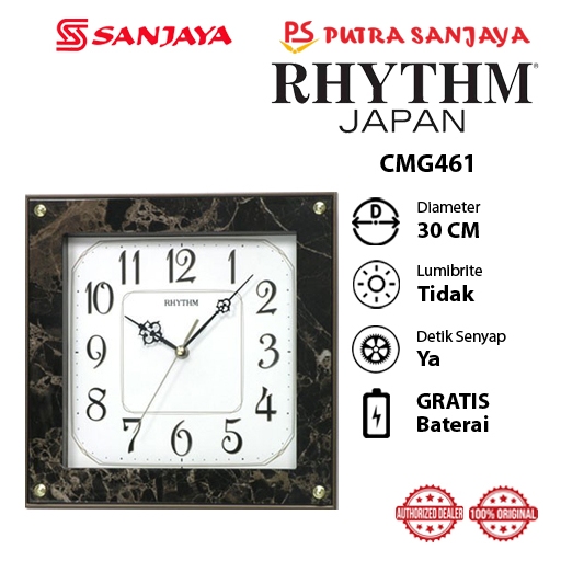 Jual Jam Dinding Silent RHYTHM RHYTHM CMG461 Original | Shopee Indonesia