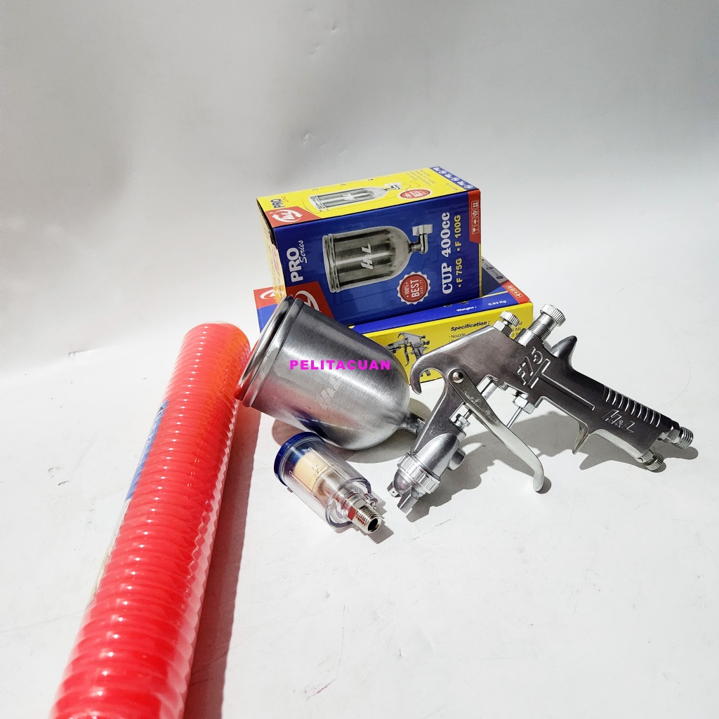 Jual Paket Spray gun F75 Pengecatan Kompresor Angin | Shopee Indonesia