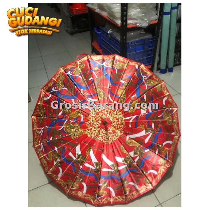 Jual Payung Besar Panjang Motif Handle J Standar Murah Manual Umbrella ...
