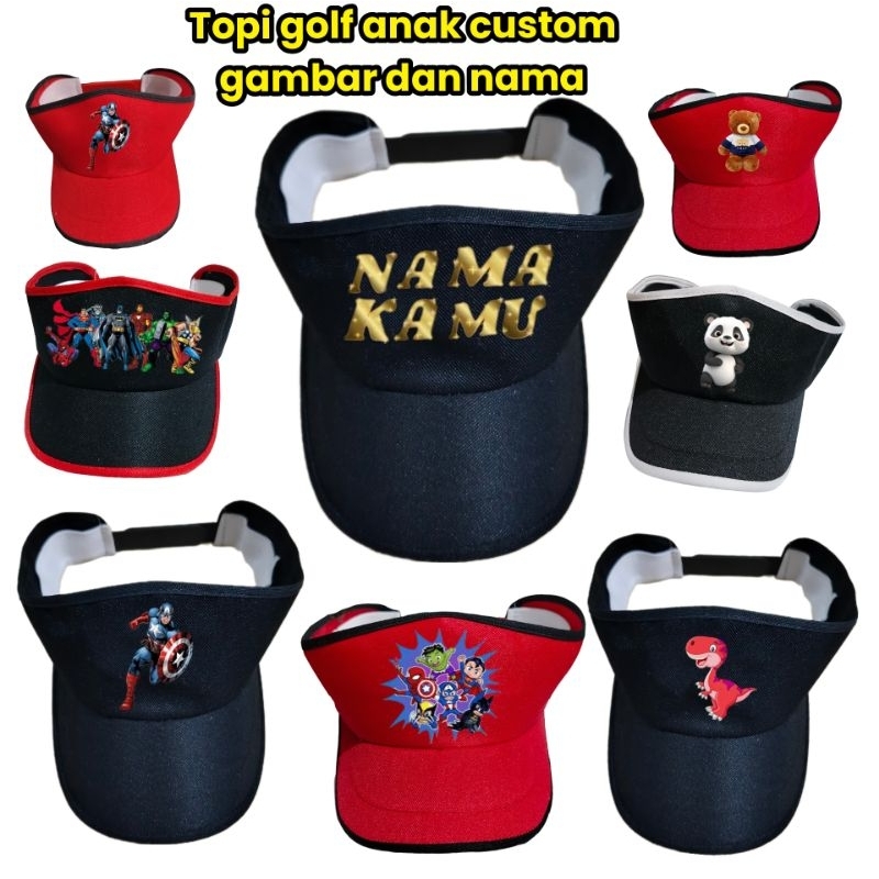 Jual TOPI ANAK CUSTOM/TOPI GOLF ANAK TOPI BASEBAL | Shopee Indonesia