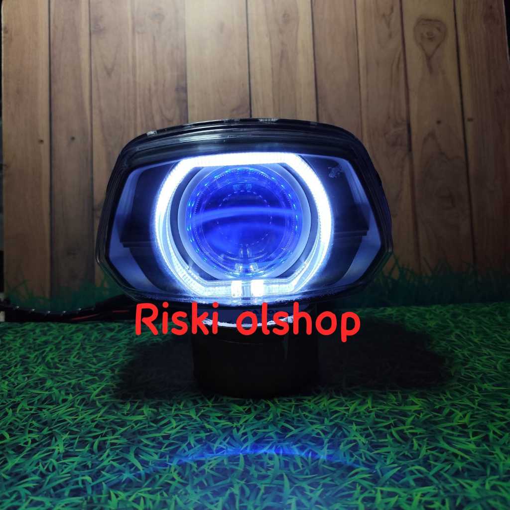 Jual Lampu biled vesmet sprit vespa matic sprint projector biled aes ...
