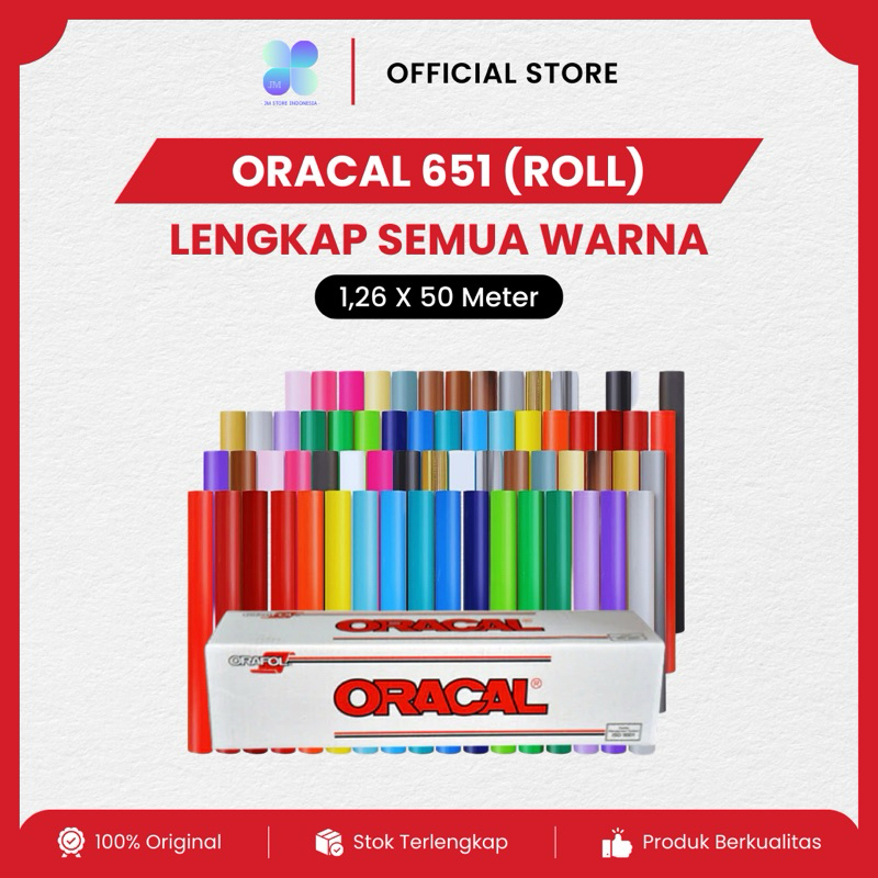 Jual Oracal 651 Warna Glossy Matte Roll 50 Meter Lengkap Stiker ...