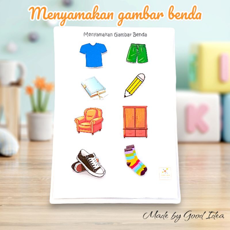 Jual Media Belajar Menyamakan Gambar Benda Sederhana part 1 | Shopee ...