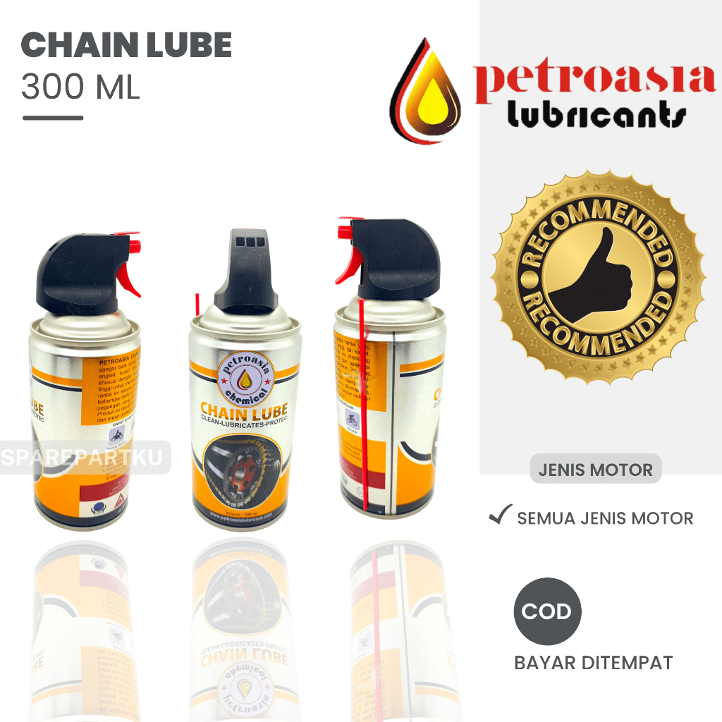 Jual CHAIN LUBE 300 ML, PELUMAS RANTAI/ PETROASIA/ HEAVY DUTY/ JAPAN ...