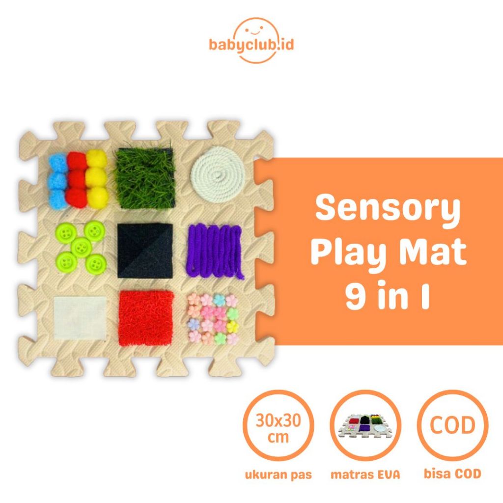 Jual Sensory Play Mat Mainan Edukasi Montessori Latihan Sensori Bayi 3 ...