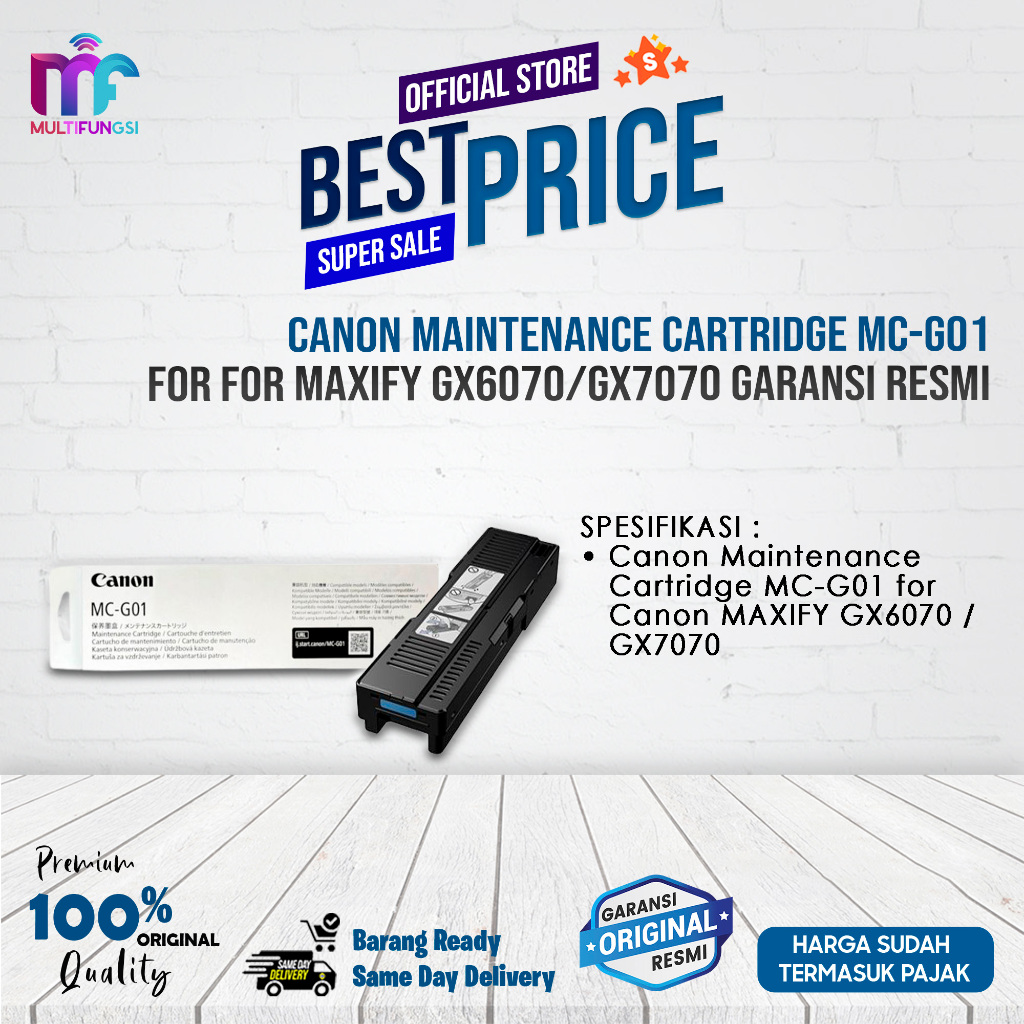 Jual Canon Maintenance Cartridge MC-G01 For for MAXIFY GX6070/GX7070 ...