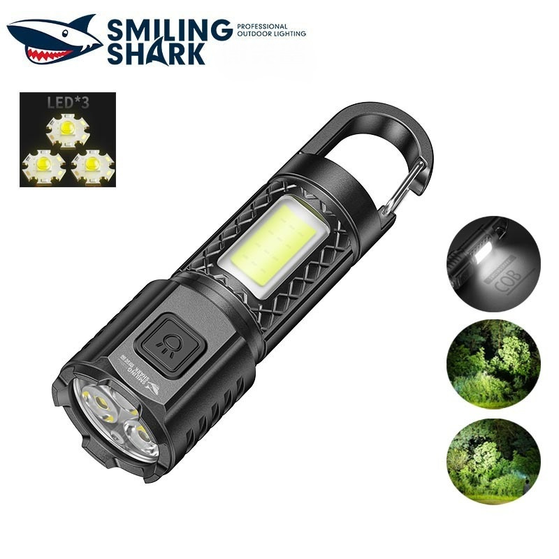 Jual SENTER MINI 3 LED SMILING SHARK SD-5253 - 3 MODE CAHAYA - BISA DI ...